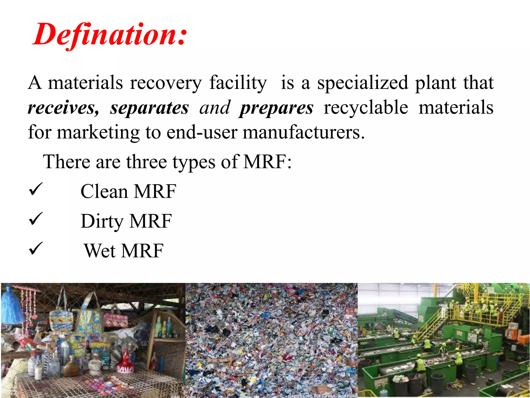 Material Recovery Facility | PPTX