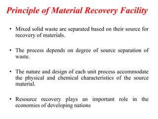 Material Recovery Facility | PPTX
