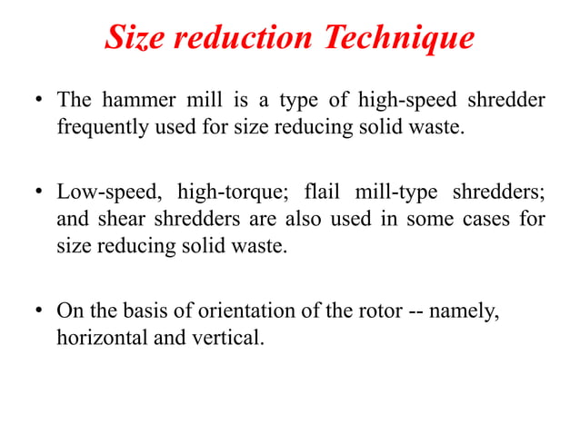Material Recovery Facility | PPTX