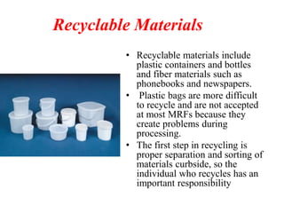 Material Recovery Facility | PPTX