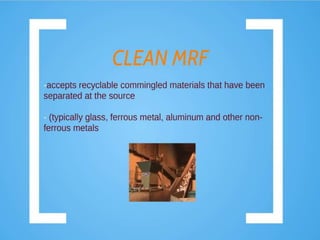 Material Recovery Facility | PPTX