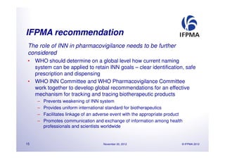 Pharmacovigilance for biotherapeutics: Partnering for patient safety | PDF