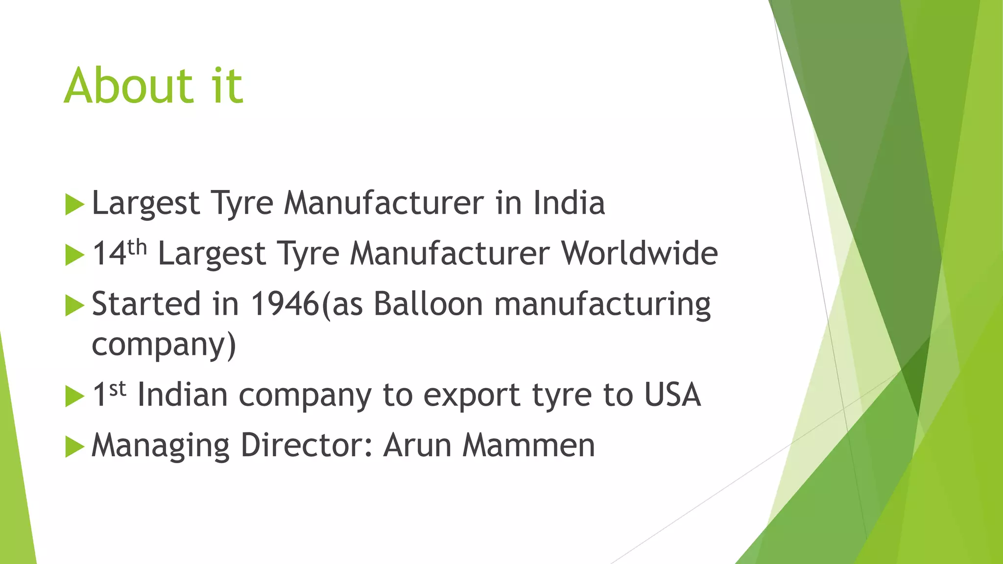 MRF(Madras Rubber Factory) 4P | PPTX
