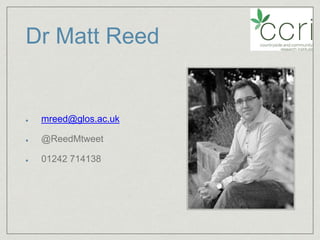 Food in cities: the new frontier of rural policy? - Matt Reed | PPT