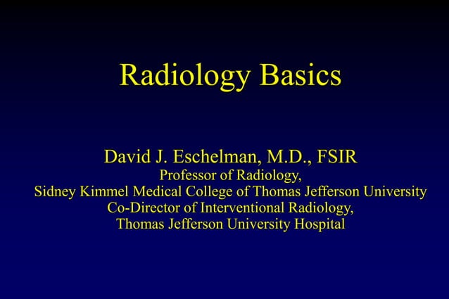 Radiology Basics | PPTX