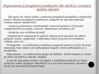 Mărfuri din sticlă și ceramică | PPTX