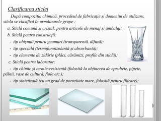 Mărfuri din sticlă și ceramică | PPTX
