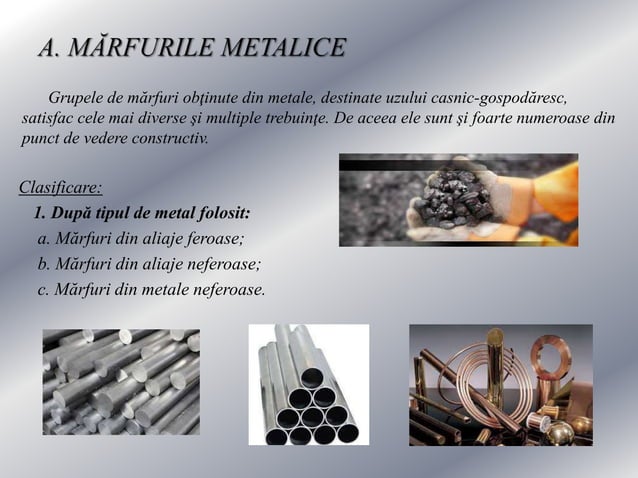 Mărfurile metalo-chimice | PPTX