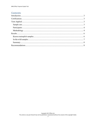 MRG Effitas certification for TRAPMINE | PDF