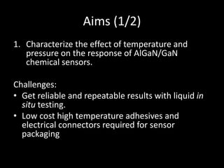 AlGaN/GaN Chemical Sensors in High Temperature and Pressure ...