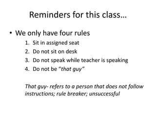 Class Introduction for New School Year | PPTX