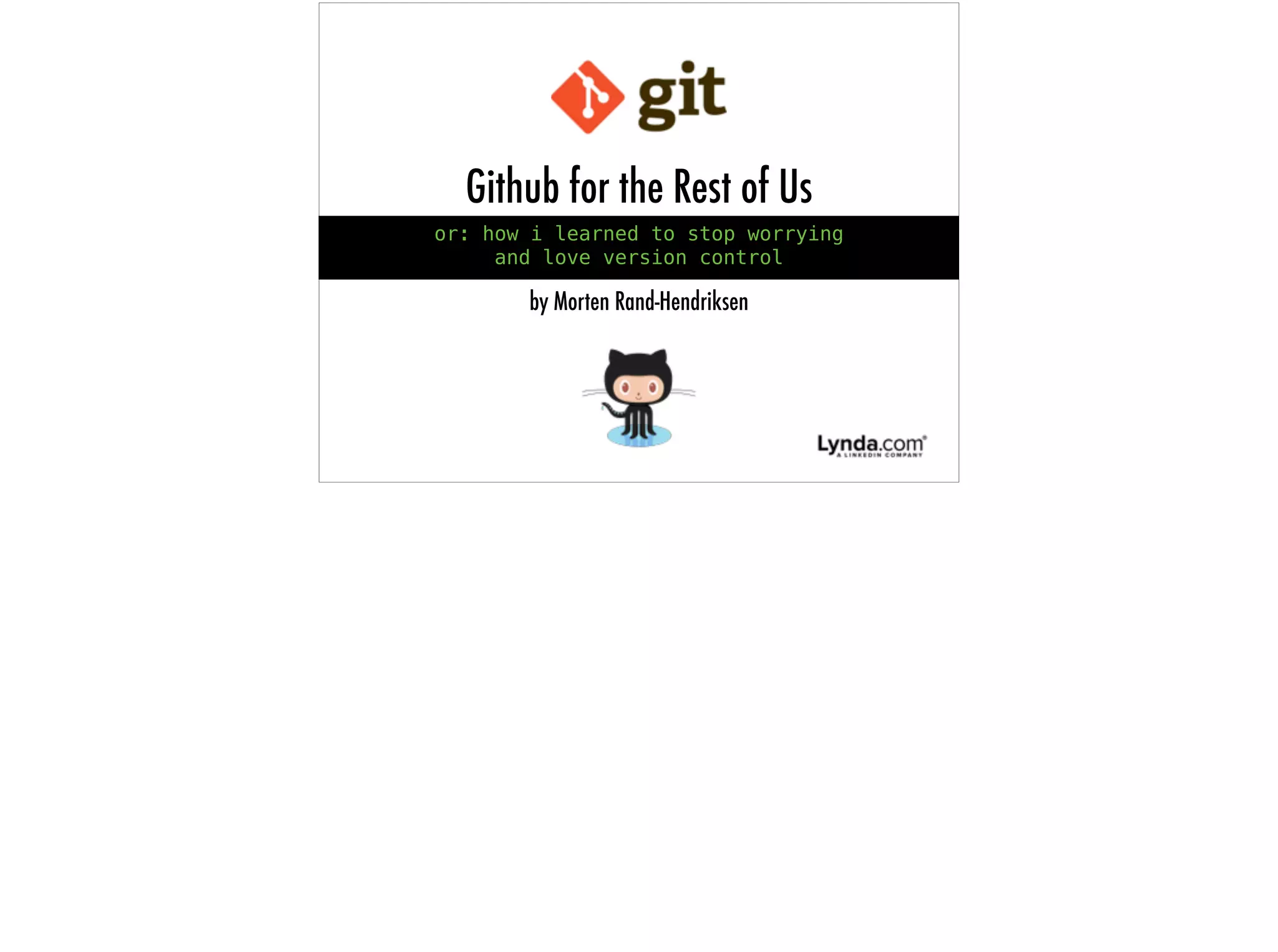 GitHub for the Rest of Us | PDF