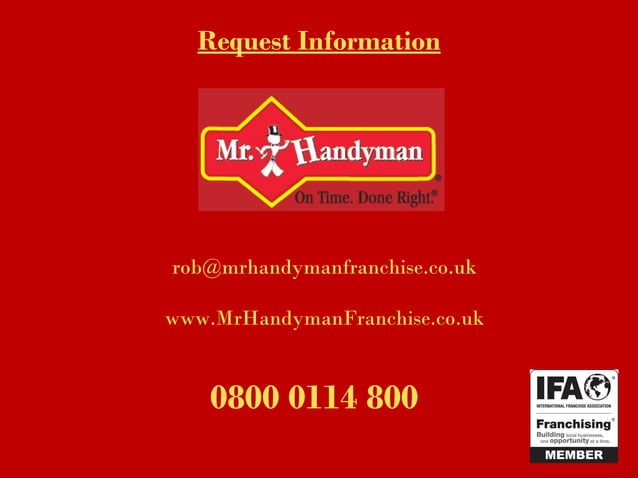 Mr Handyman Franchise | PPS | Home Improvement | Home & Garden