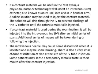 MRI Procedure and Preparation | PPTX