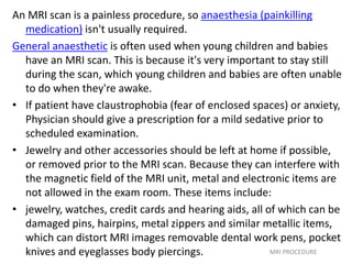 MRI Procedure and Preparation | PPTX