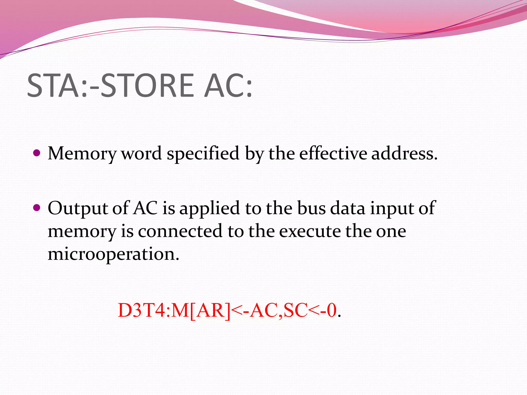 memory reference instruction | PPTX | Data Storage and Warehousing | Computing