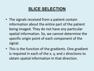 IMAGE RECONSTRUCTION IN MRI(7th chapter) | PPTX