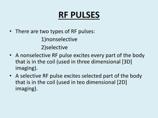IMAGE RECONSTRUCTION IN MRI(7th chapter) | PPTX