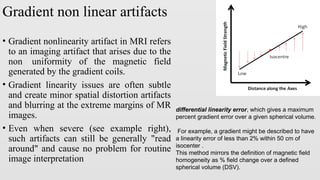 Magnetic Resonance Imaging Artefacts ppt. | PPTX