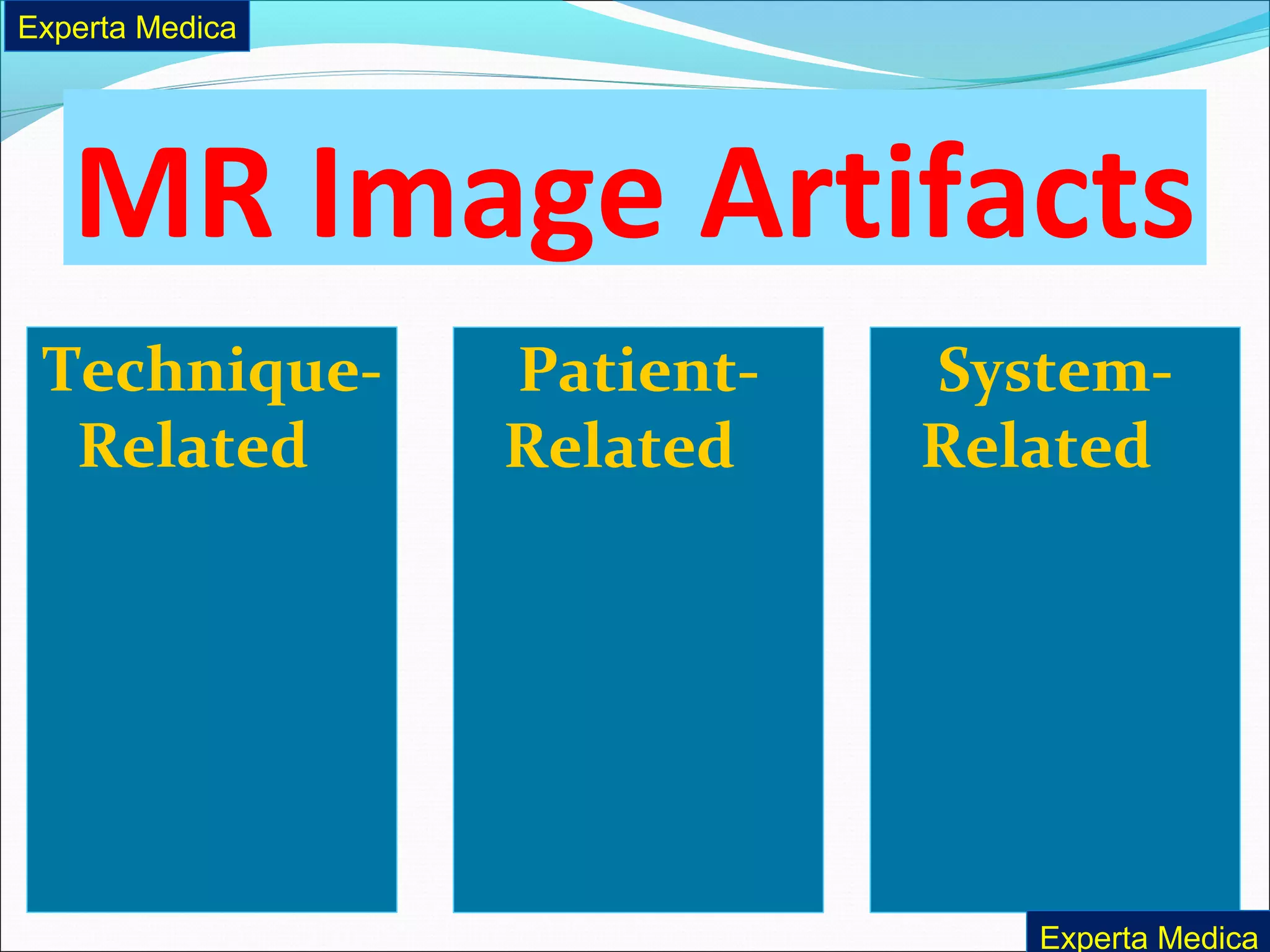 Mri artifacts gamal mahdaly | PPT | Chemistry | Science