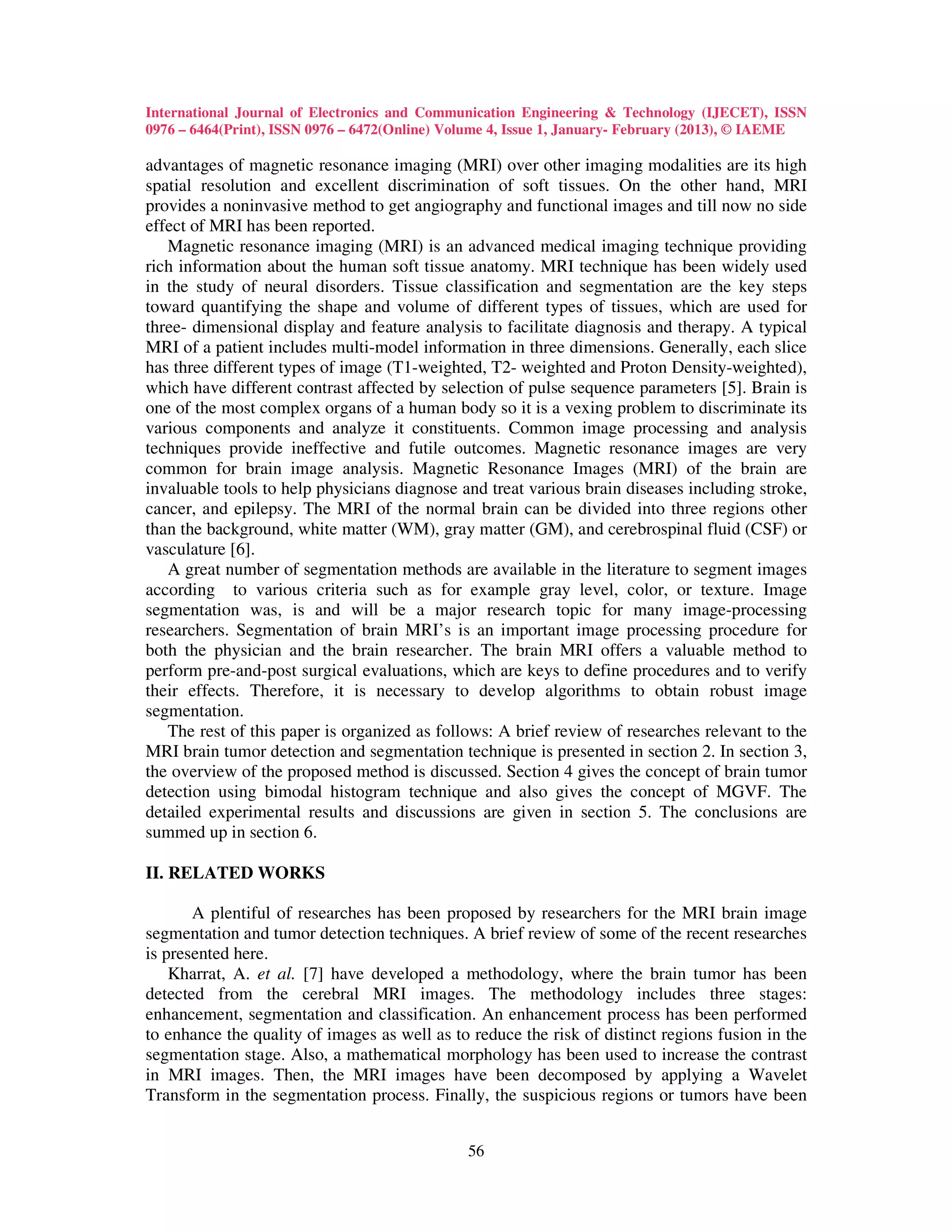 Mri Brain Tumour Detection By Histogram And Segmentation Pdf