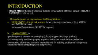 BREAST IMAGING MRI ppt DR ABHIJIT R SINGH | PPTX