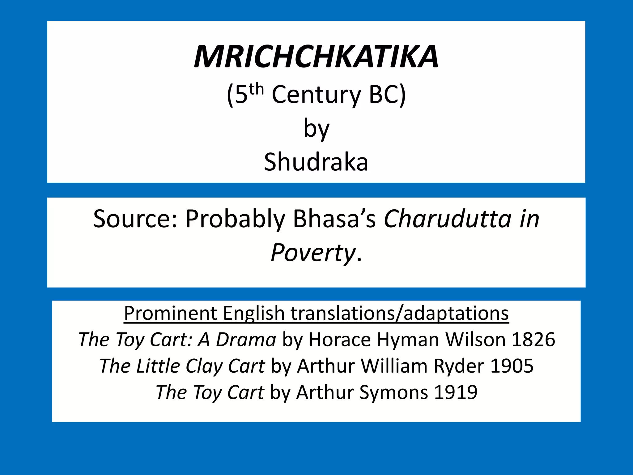 Mrichchkatika | PDF