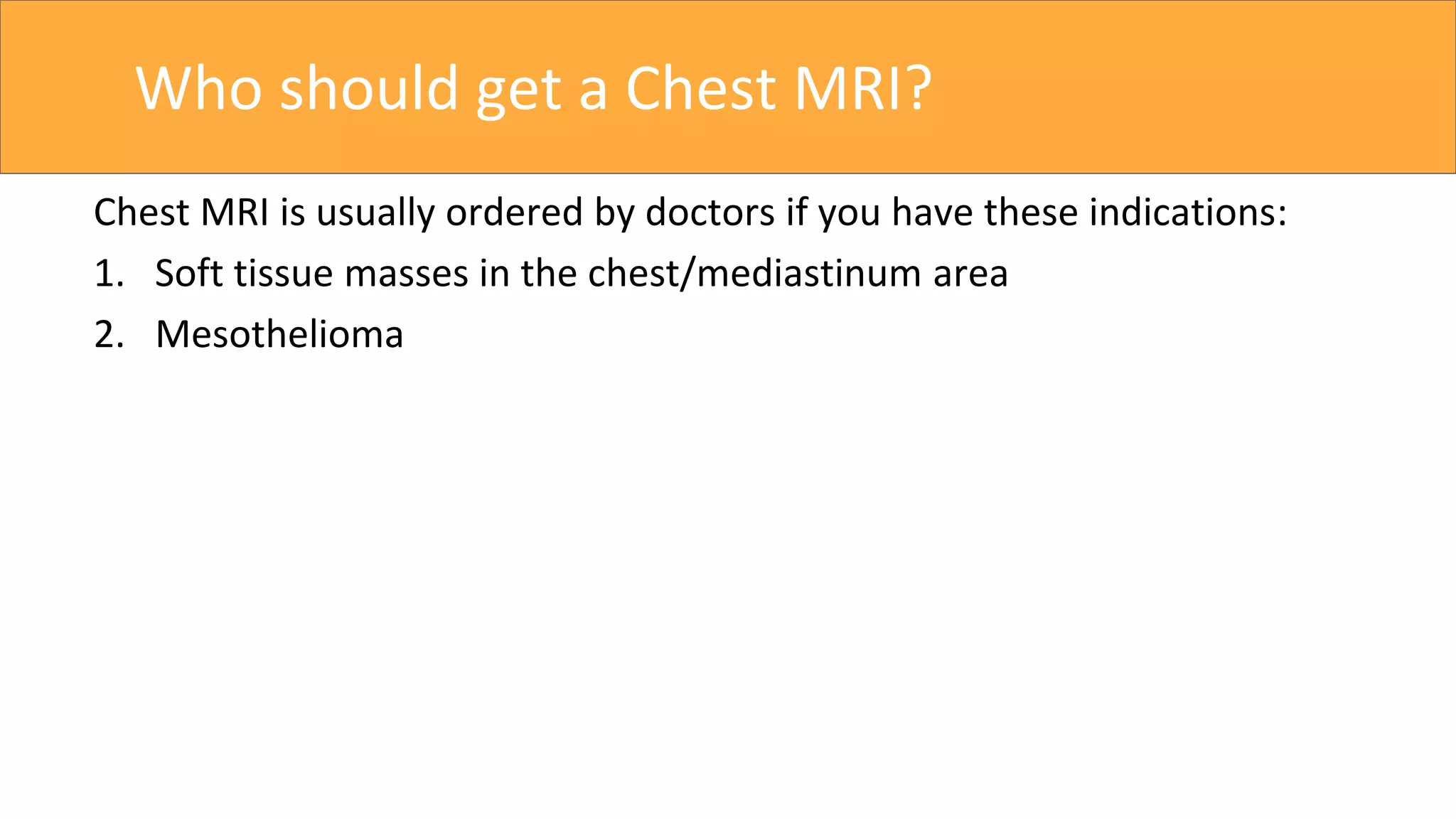 MRI Chest | PDF