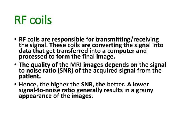 Mri coils | PPTX | Science