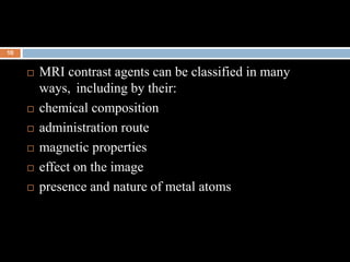 Mri contrast media | PDF