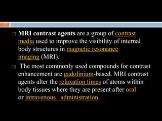 Mri contrast media | PDF