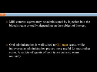 Mri contrast media | PDF