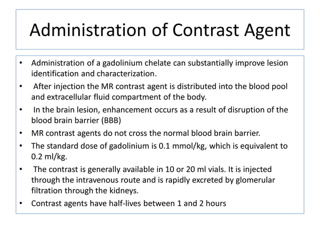 MRI CONTRAST AGENT.pdf | Medical Tests | Medical Health