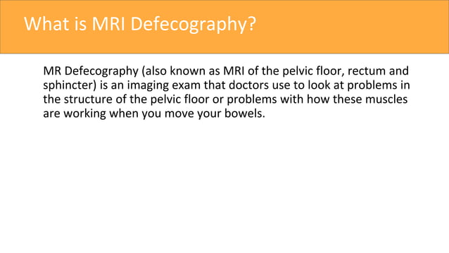 MRI Defecography | PDF