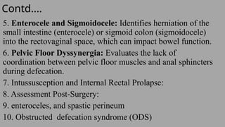Magnetic Resonance Imaging Defecograhy technique | PPTX