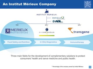 Mérieux NutriSciences corporate presentation | PPTX