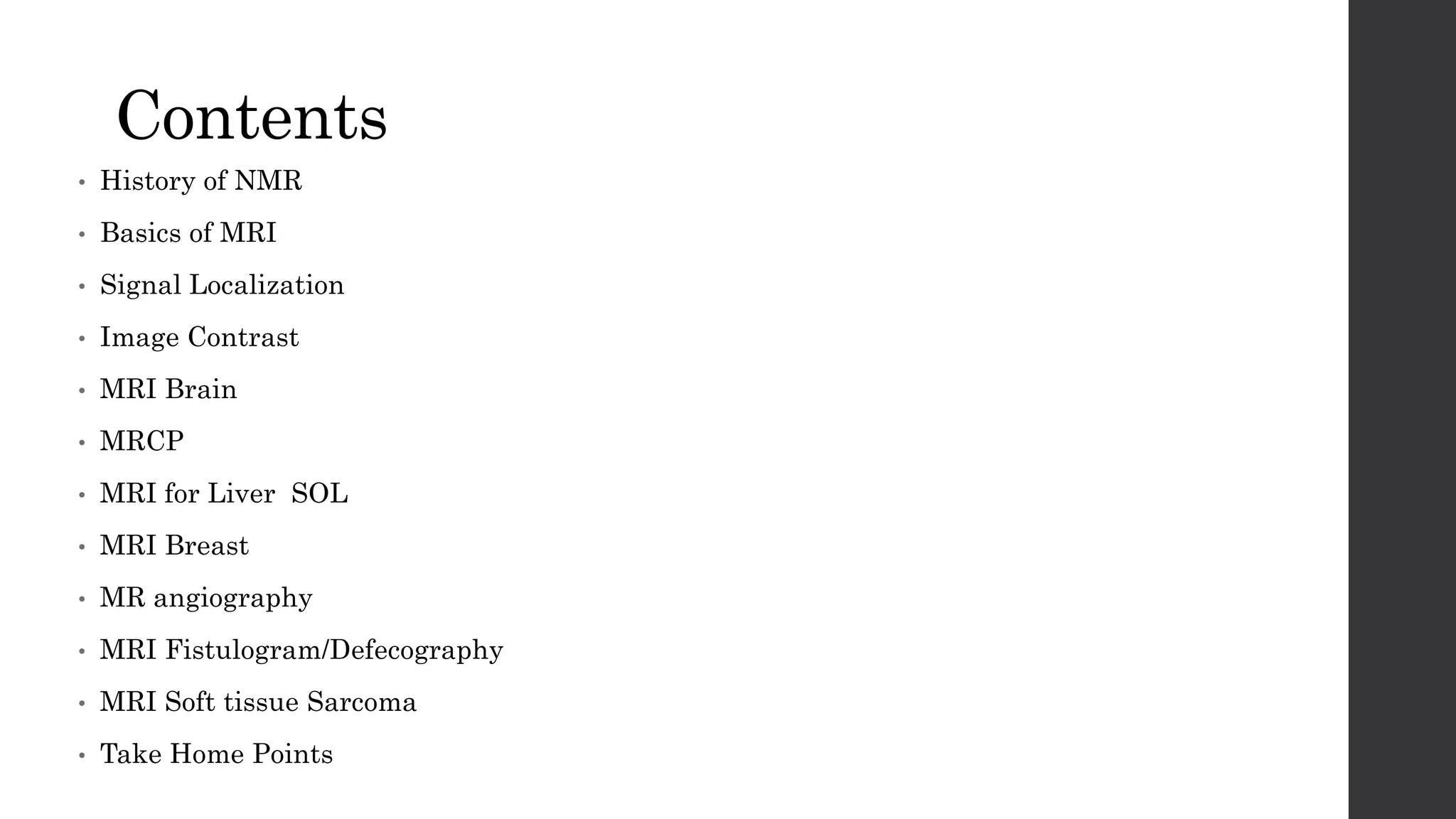 MRI for Surgeons introduction and basics | PPTX