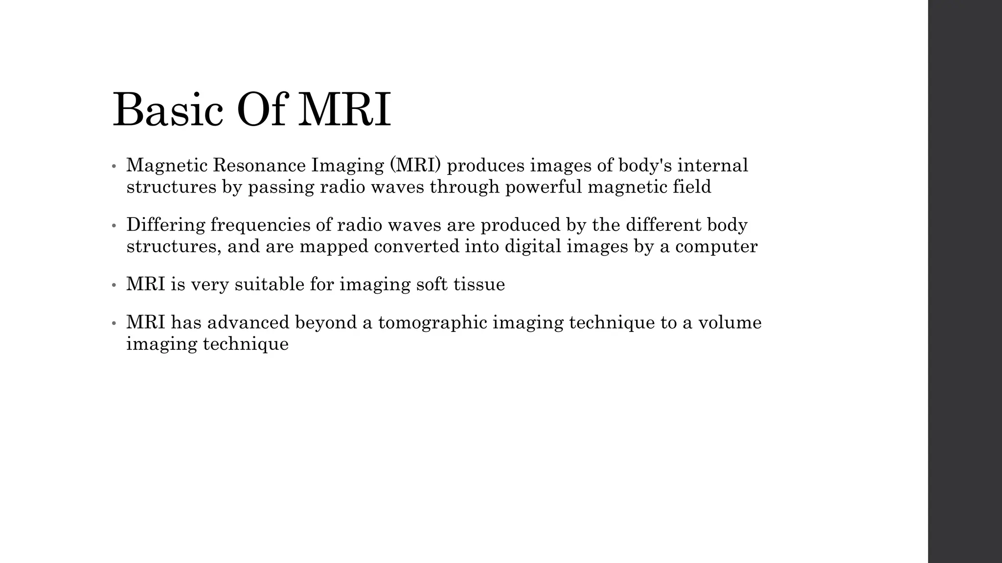 MRI for Surgeons introduction and basics | PPTX