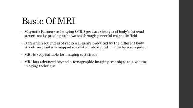 MRI for Surgeons introduction and basics | PPTX