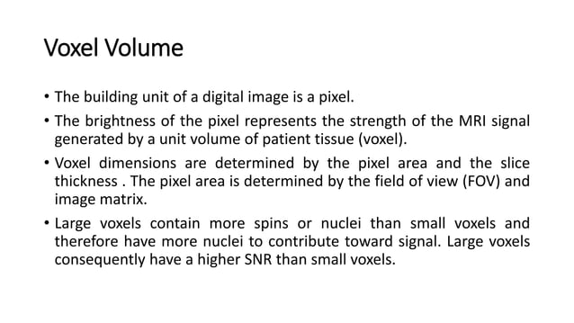 MRI IMAGE QUALITY and Factors affecting it by T.R.B. | PPTX | 3-D ...
