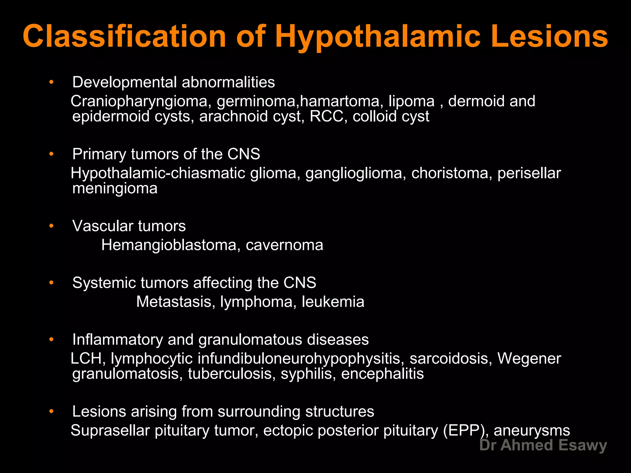 MRI imaging hypothalamus Dr Ahmed Esawy | PDF