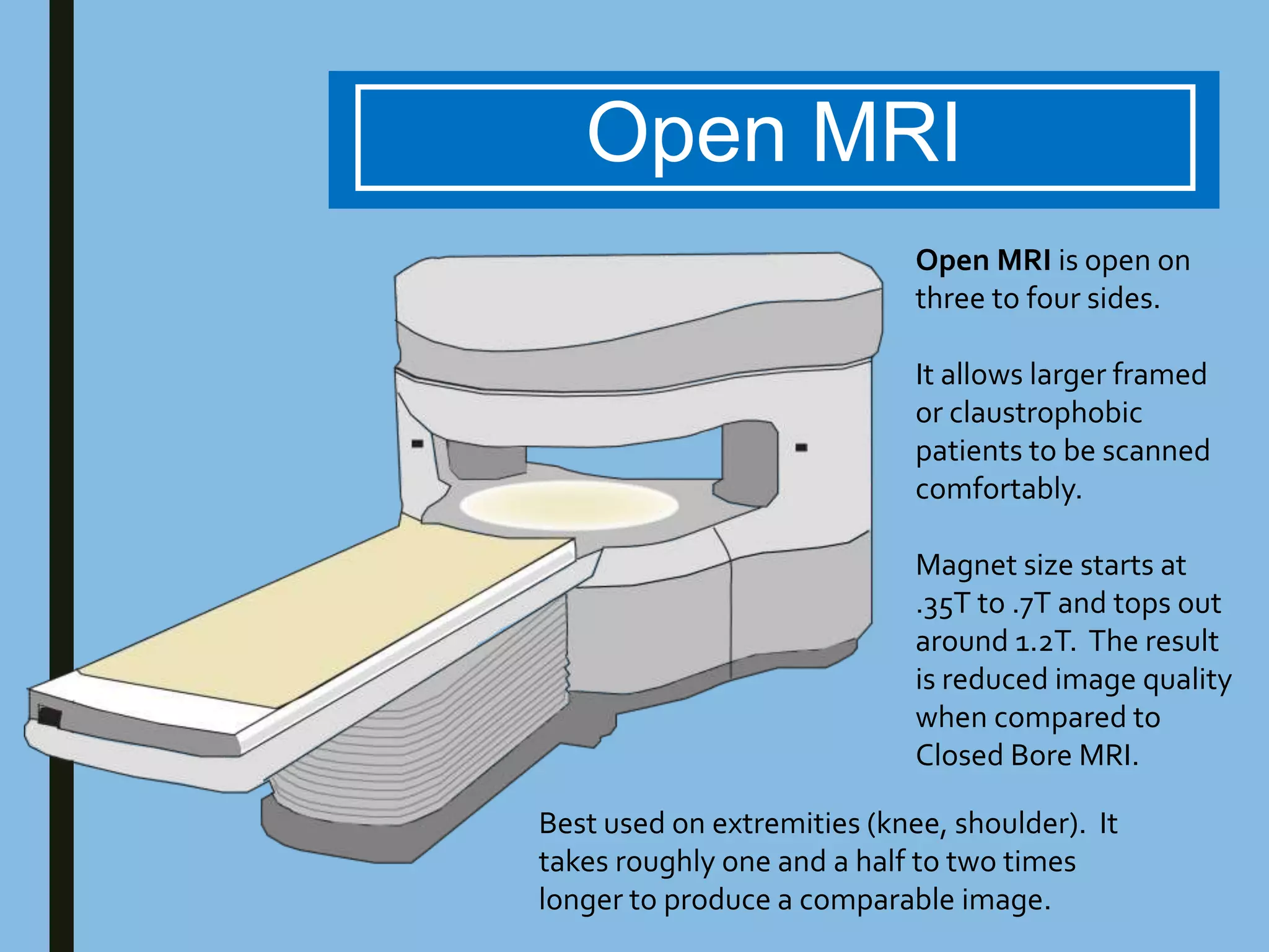 MRI Differences: Closed Bore, Open MRI & Wide Bore | PPTX