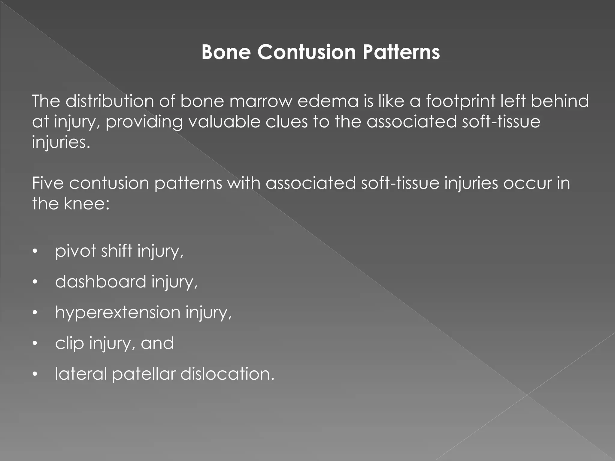 Mri knee trauma | PPTX