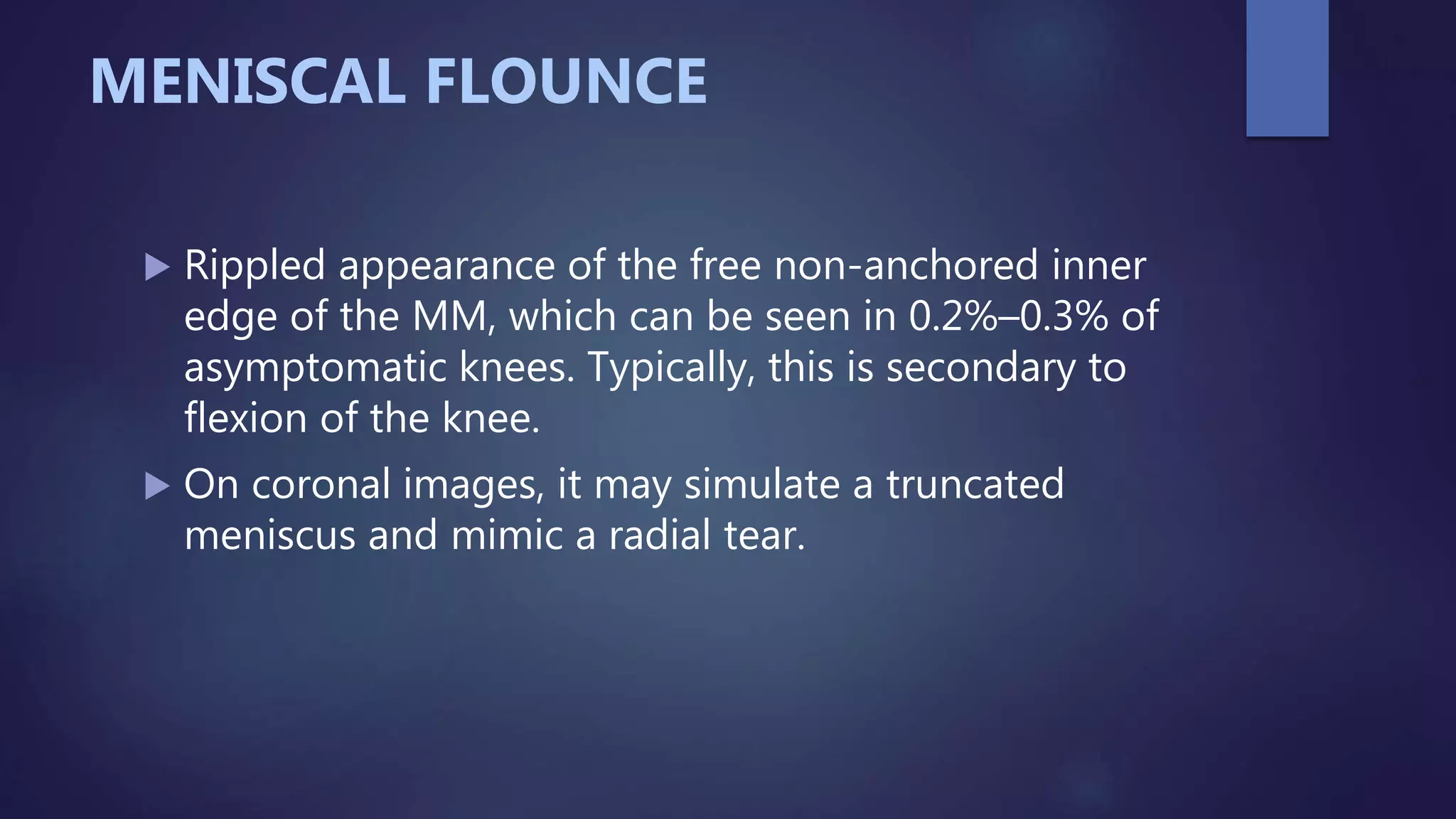 Mr imaging for diagnosis of meniscal tears | PPTX