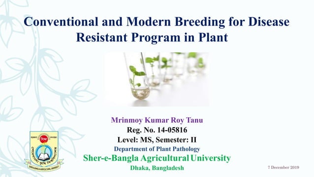 Conventional and Modern Breeding for Disease Resistant Program in Plant ...