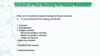 Conventional and Modern Breeding for Disease Resistant Program in Plant ...