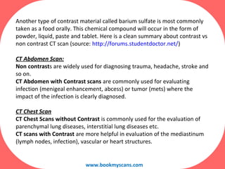9 Things you should know! Contrast Scans - MRI (or) CT | PPT