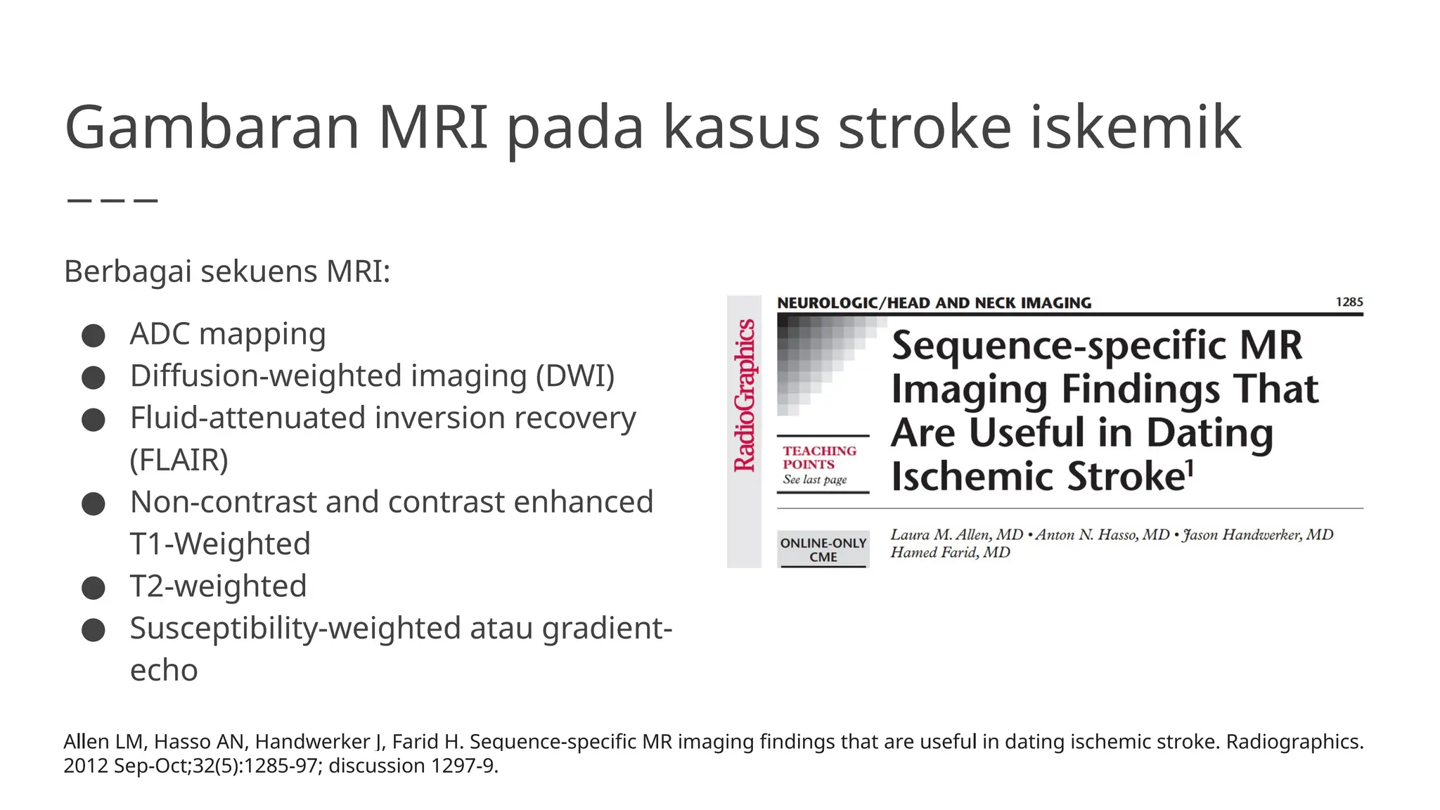 MRI pada Stroke MRI pada Stroke MRI pada Stroke | PPTX