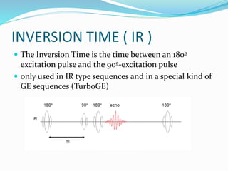 MRI Parameters for Imaging | PPTX