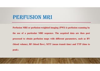 MRI PERFUSION.pdf | Blood Disorders | Diseases and Conditions